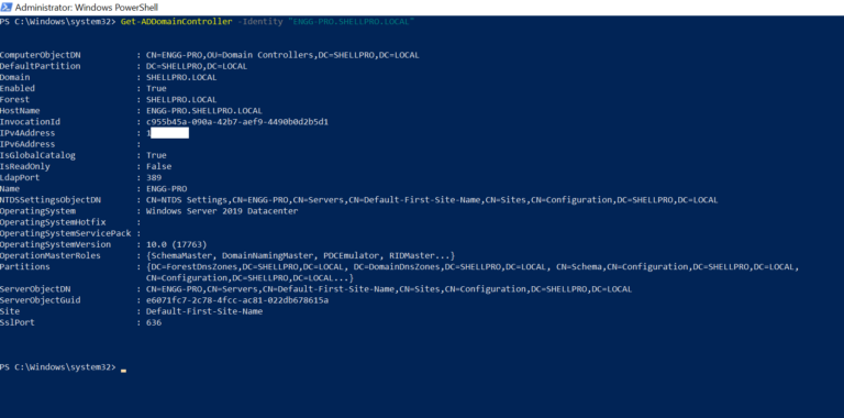 Get-AdDomainController - Get Domain Controller Info - ShellGeek