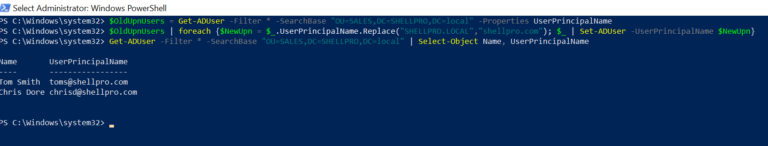 Change UPN Suffix with PowerShell - ShellGeek