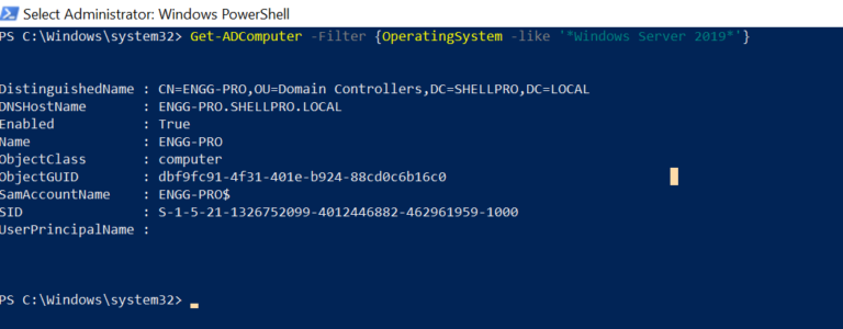 Get-Adcomputer- Find Operating System - ShellGeek