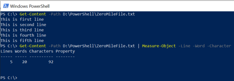 PowerShell Count Lines In File And Words ShellGeek