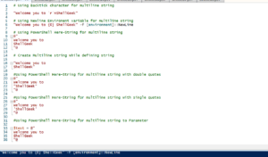 PowerShell Multiline String - ShellGeek
