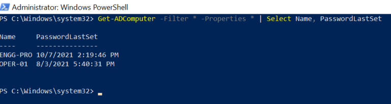 Get-AdComputer PasswordLastSet - Find Stale Computers - ShellGeek