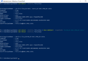 Move Ad User to another OU with PowerShell - ShellGeek