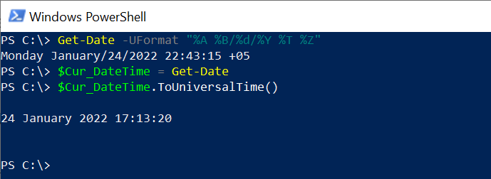 PowerShell Get Date Get Current Date Time ShellGeek