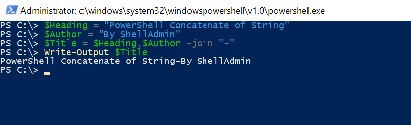 PowerShell Concatenate String With Examples ShellGeek