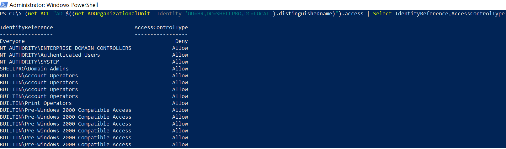 Get Active Directory OU Permissions Report - ShellGeek