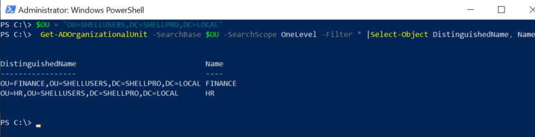 Get-ADOrganizationalUnit in Active Directory - PowerShell - ShellGeek