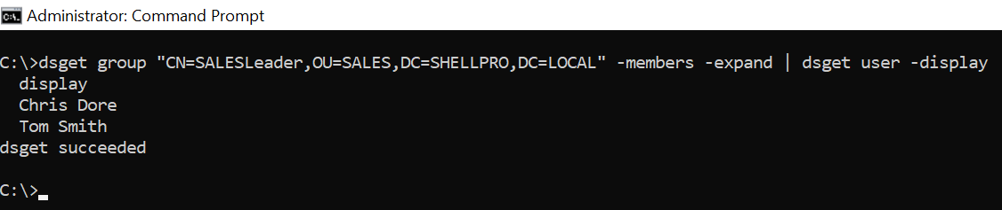 Dsquery all users in group - ShellGeek