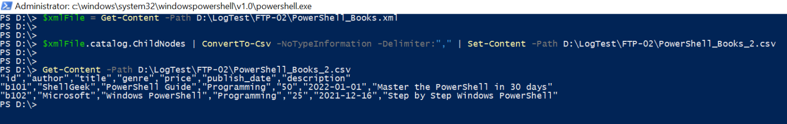 PowerShell Convert XML To CSV File ShellGeek