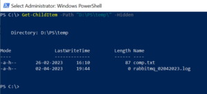 PowerShell Show Hidden Files - ShellGeek