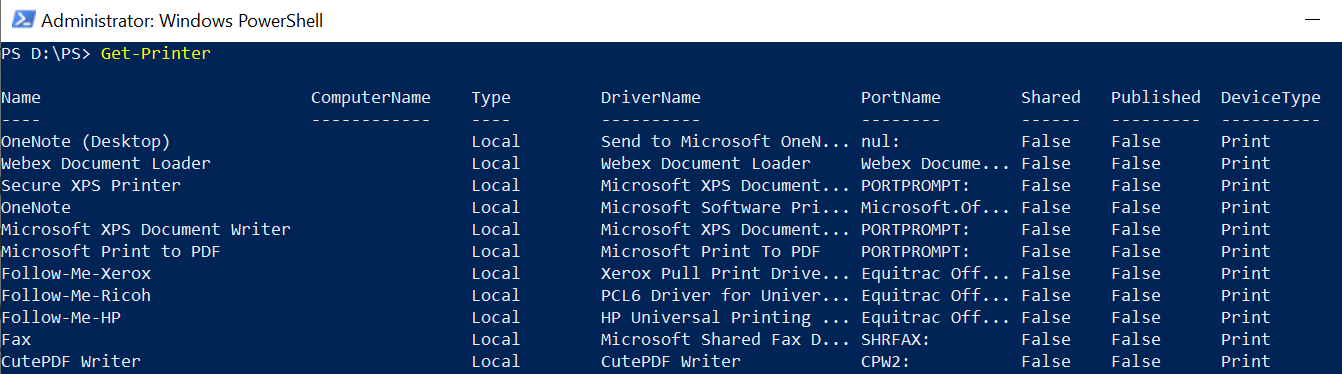 How To List Installed Printers In Windows Using Powershell Shellgeek
