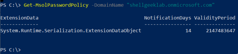 Get-MsolPasswordPolicy - ShellGeek