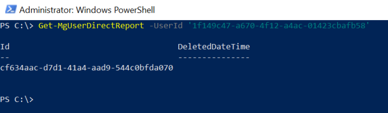 Get-MgUserDirectReport - Get Direct Reports - ShellGeek