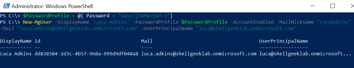 New-MgUser - Create a New User in Azure AD - ShellGeek New-MgUser - Create a New User in Azure AD - ShellGeek